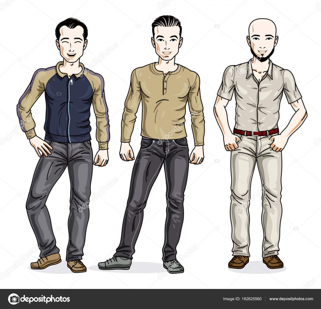 Handsome cartoon male set Stock Vector Image by ©Ostapius #162625560