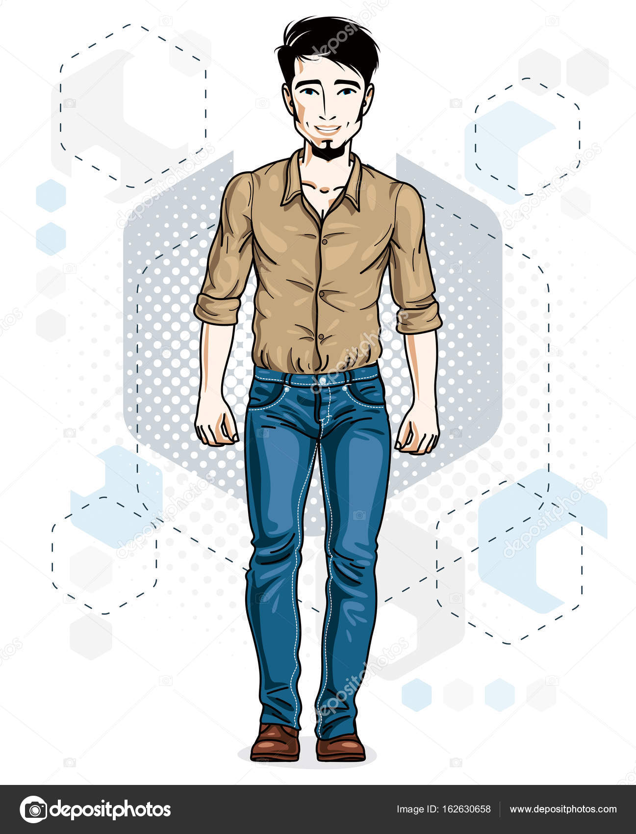Handsome Young Man Cartoon