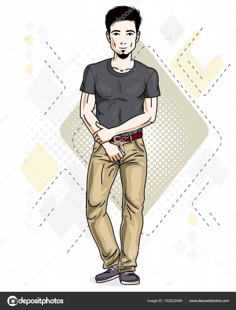 Handsome Young Man Cartoon