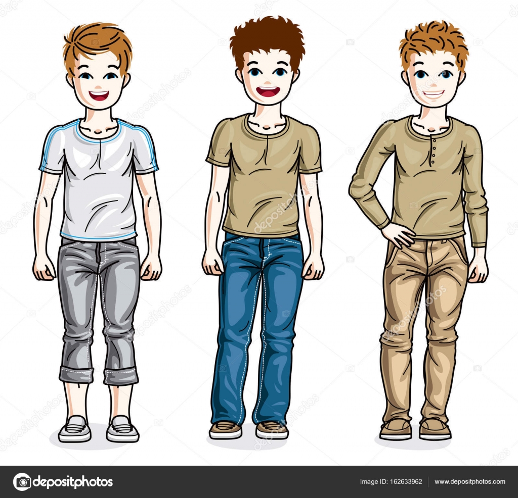 Handsome cartoon male set Stock Vector Image by ©Ostapius #162633962
