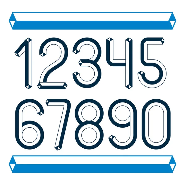 Rounded striped numbers set Stock Vector by ©Ostapius 172538034