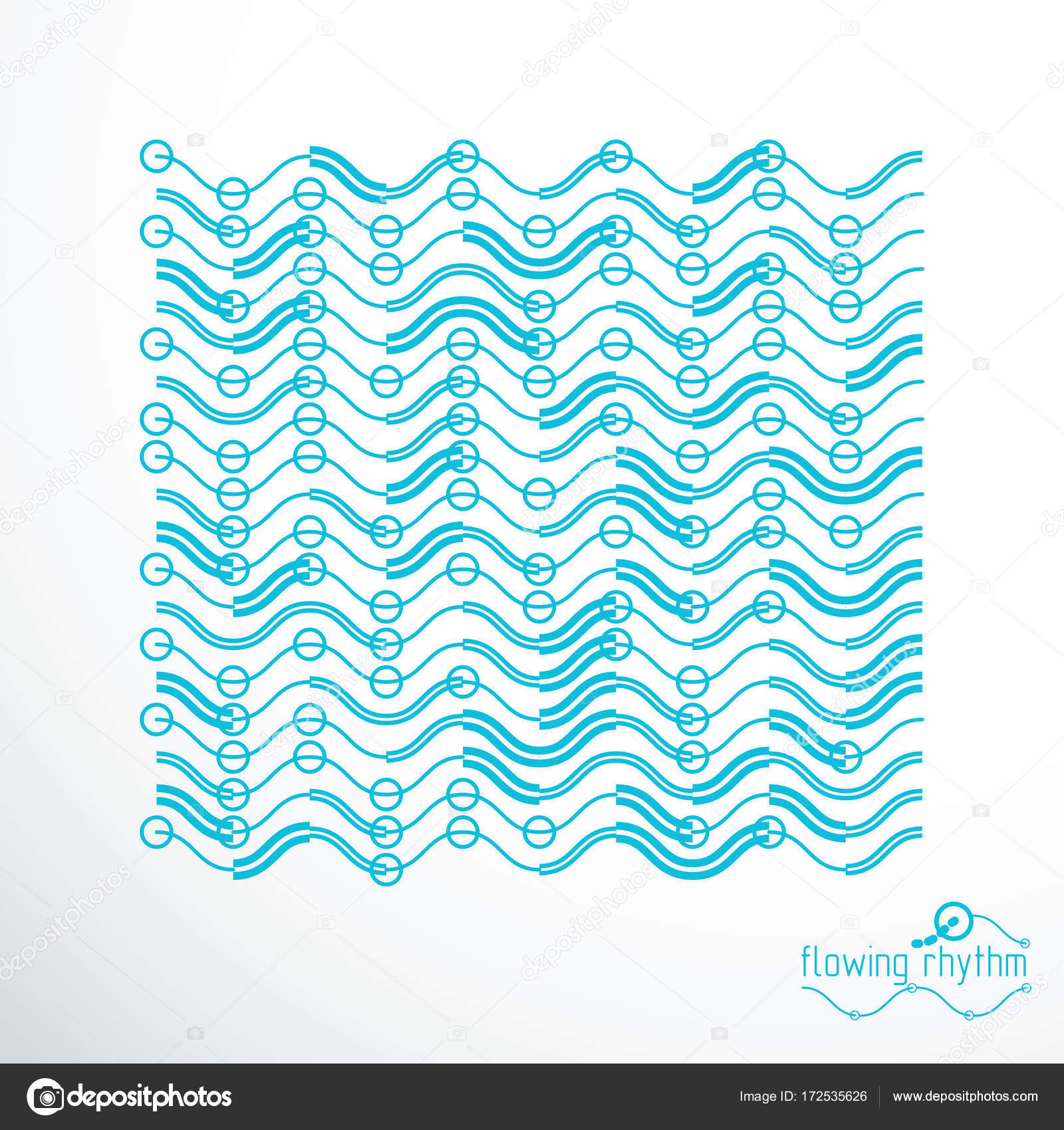 Futuristic abstract wavy lines pattern Stock Vector Image by ©Ostapius ...