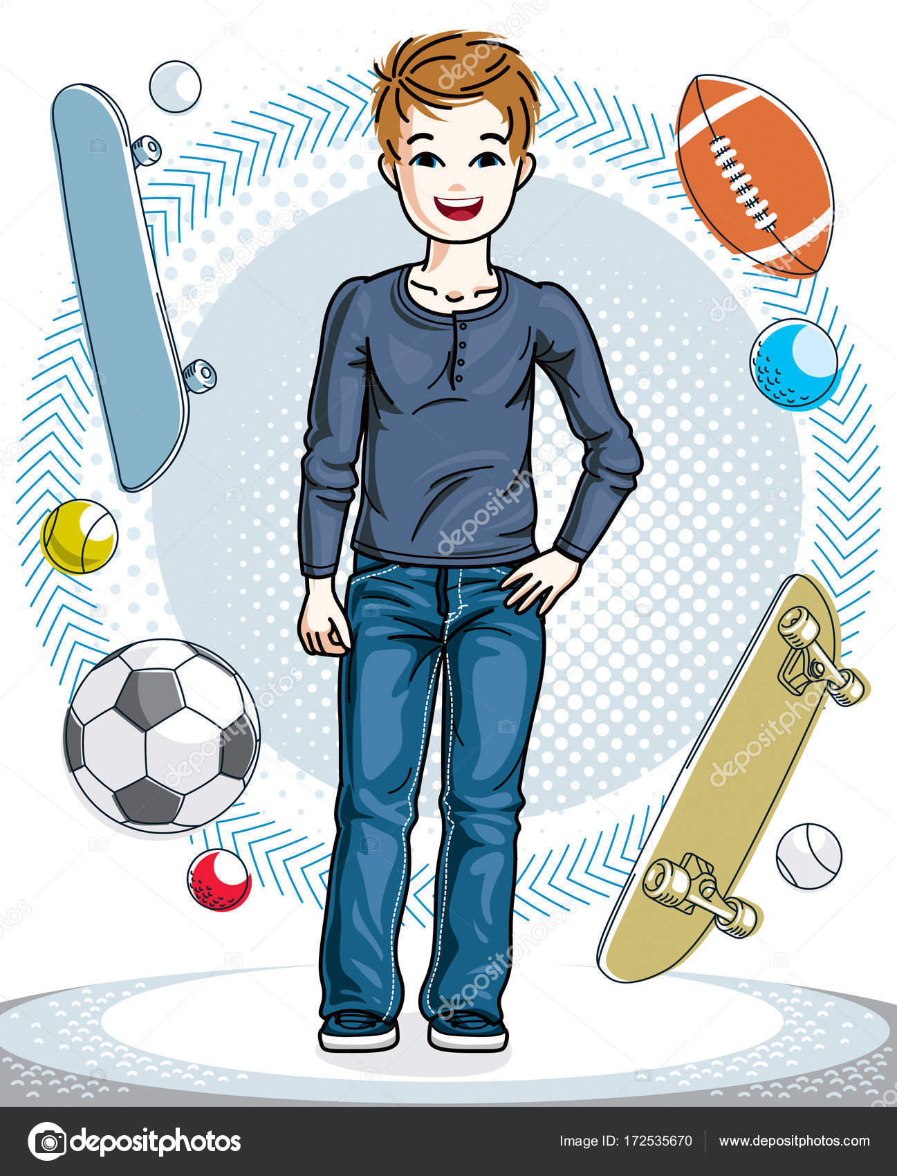 Handsome young cartoon man Stock Vector Image by ©Ostapius #172535670