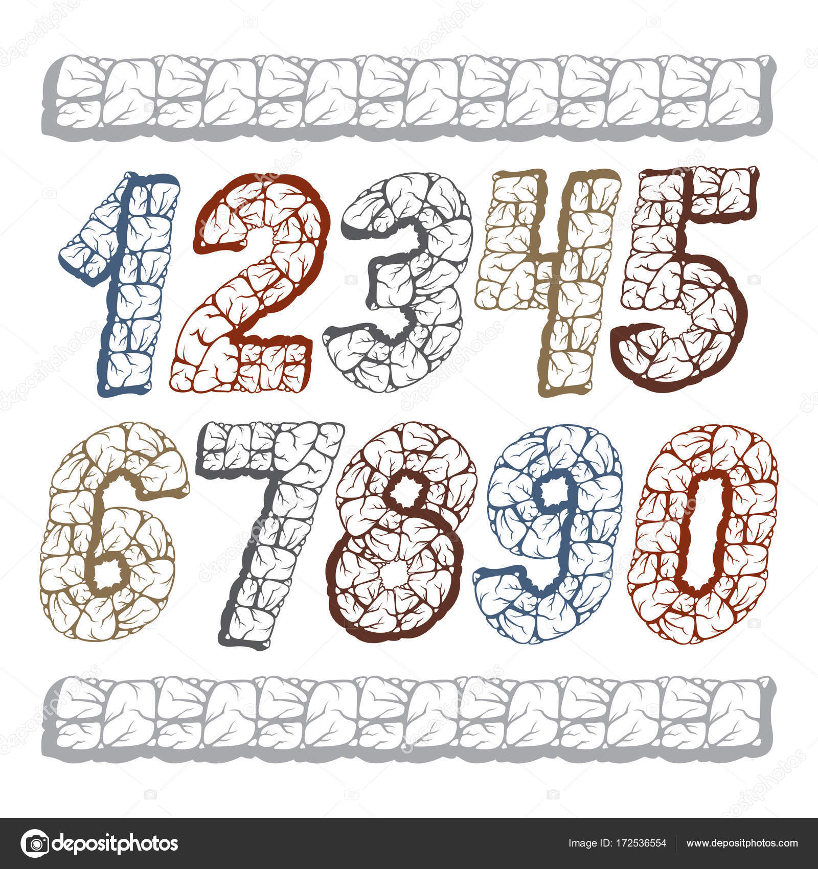 Modern numerals collection Stock Vector Image by ©Ostapiusangelp #172536554