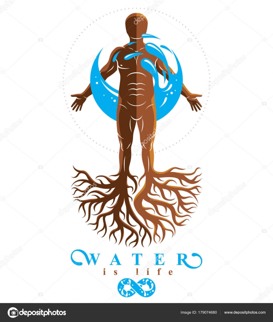 Vector Graphic Illustration Muscular Human Individual Created Tree ...