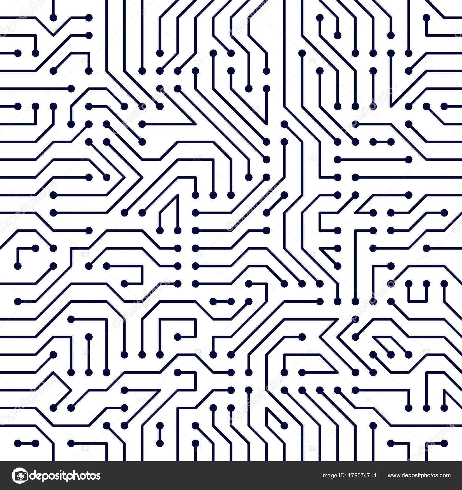 Motherboard Board Seamless Pattern Vector Background Circuit Board ...