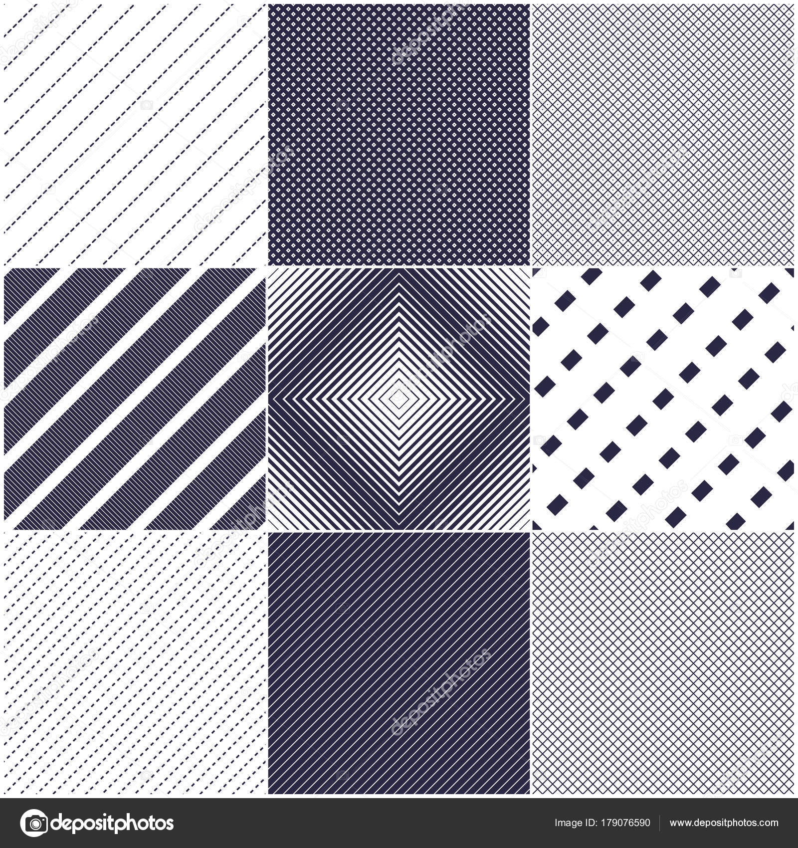 Minimal Lines Vector Seamless Patterns Set Abstract Backgrounds ...