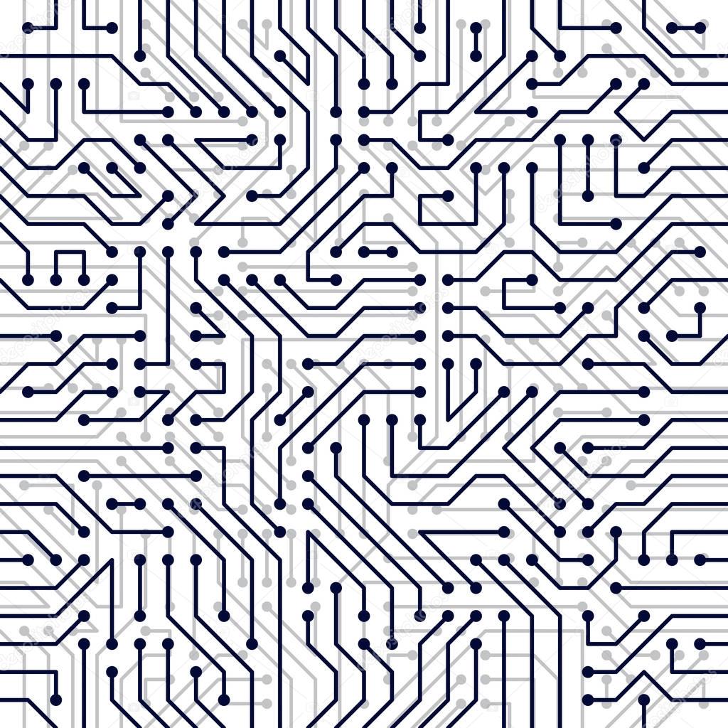 Microchip Board Seamless Pattern Vector Background Circuit Board ...