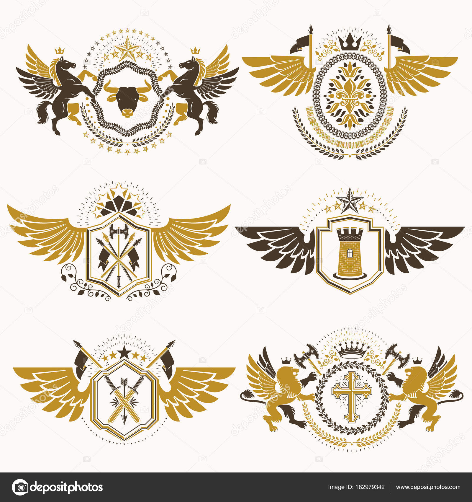 Coat Of Arms With Wings