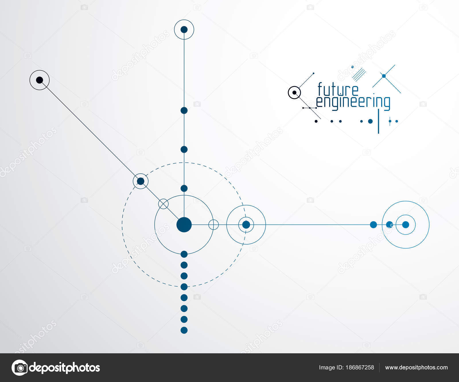 Futuristic Abstract Vector Technology Background Mechanical Engineering ...