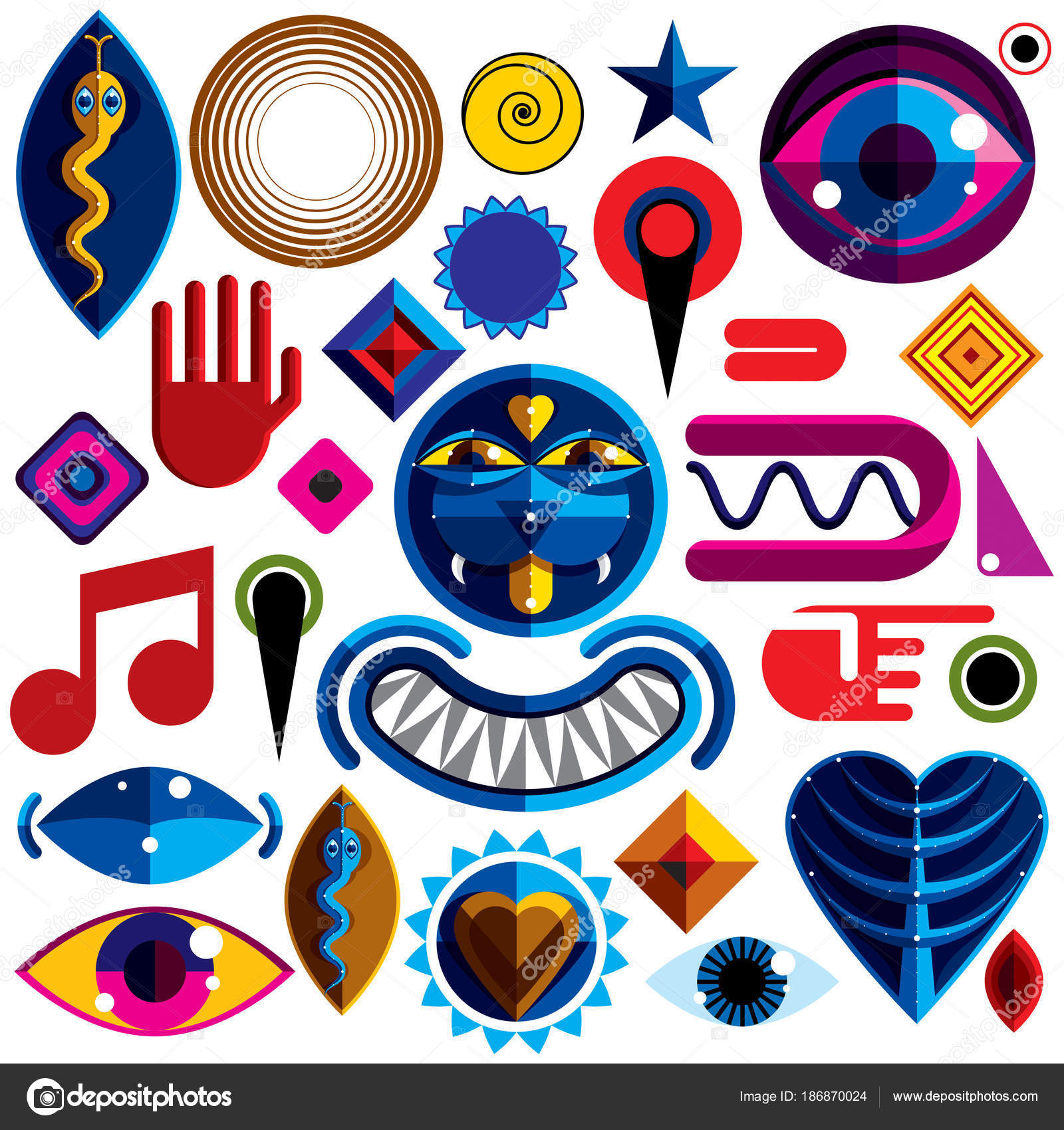 Set Different Modernistic Vector Symbols Can Used Corporate Web Design ...