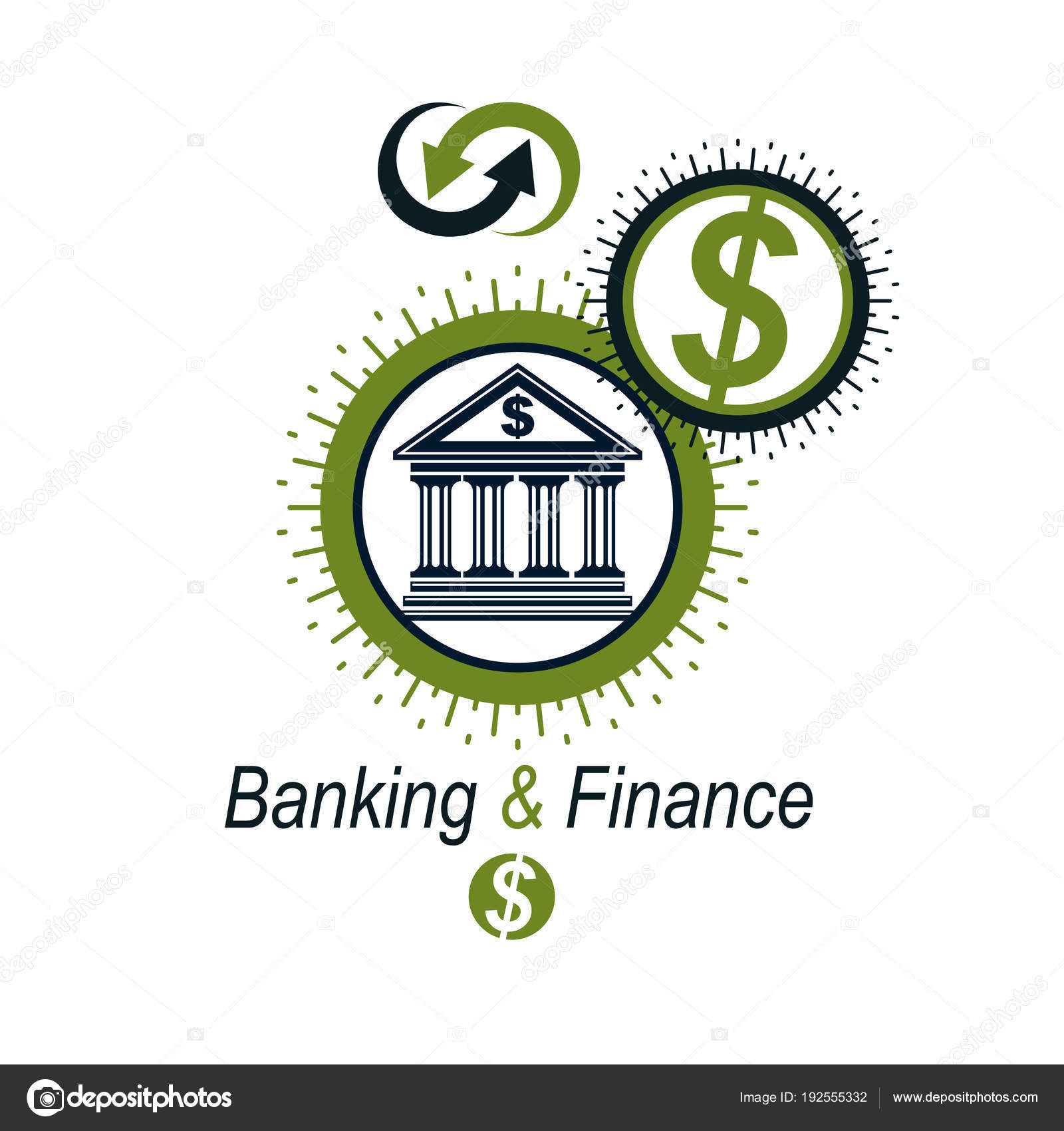 Bankenkonzept Logo Auf Weißem Hintergrund Stock-Vektorgrafik von ...