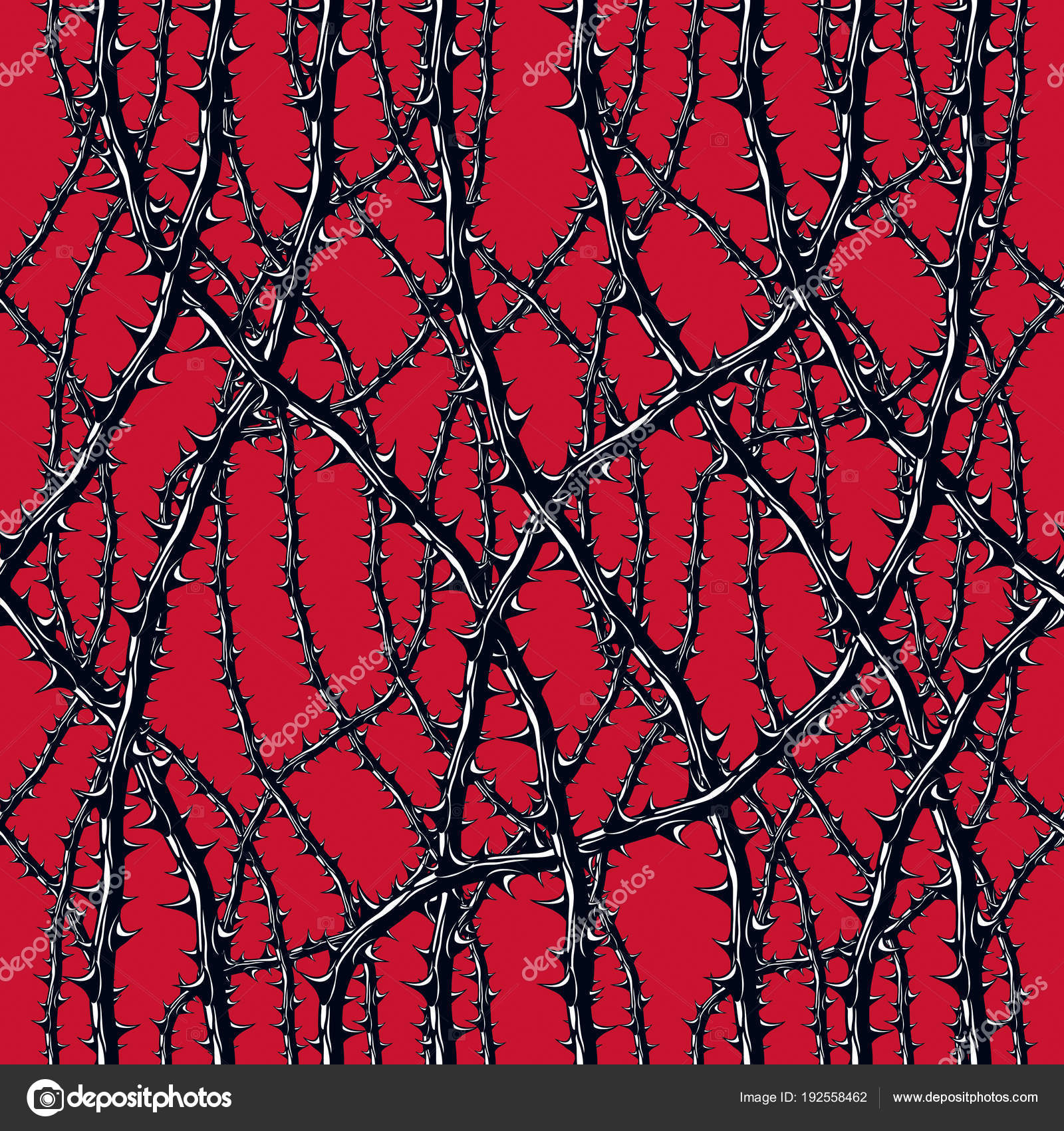 Horror Art Style Seamless Pattern Red Background Stock Vector by ...