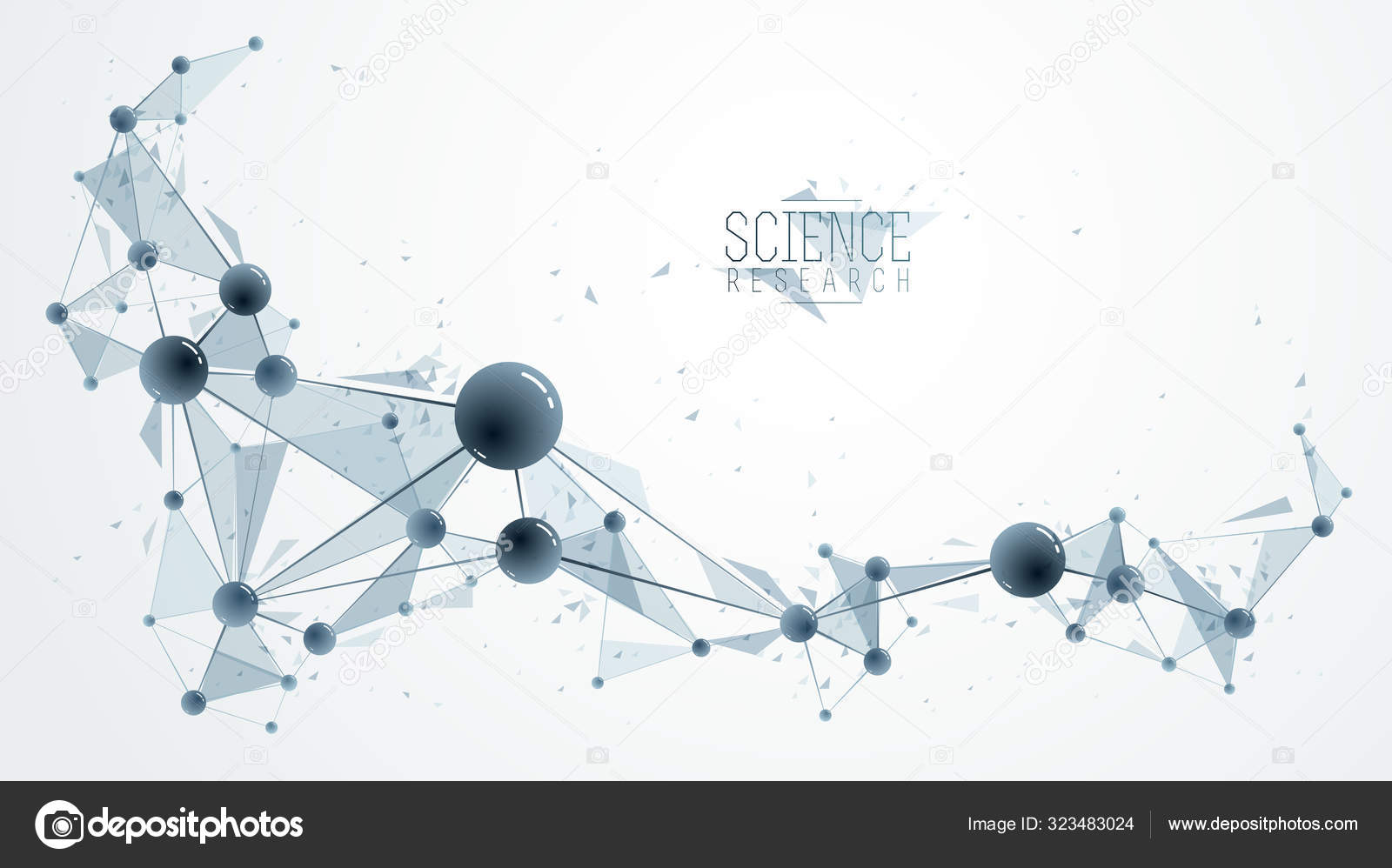 Molecules Vector Illustration Science Chemistry Physics Theme Abstract ...