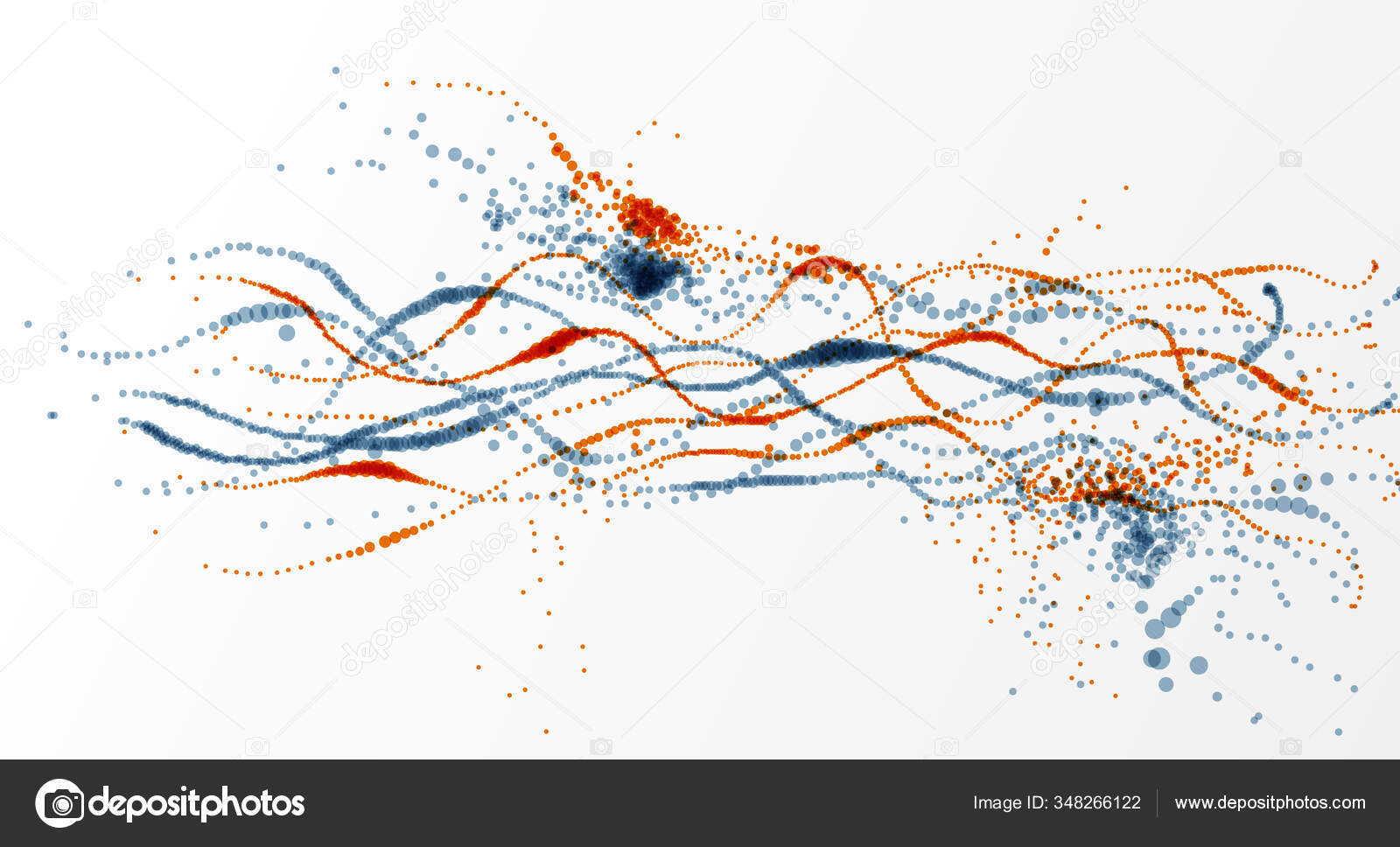 Dotted Particle Array Flowing Vector Abstract Background Life Forms Bio Stock Vector by ...