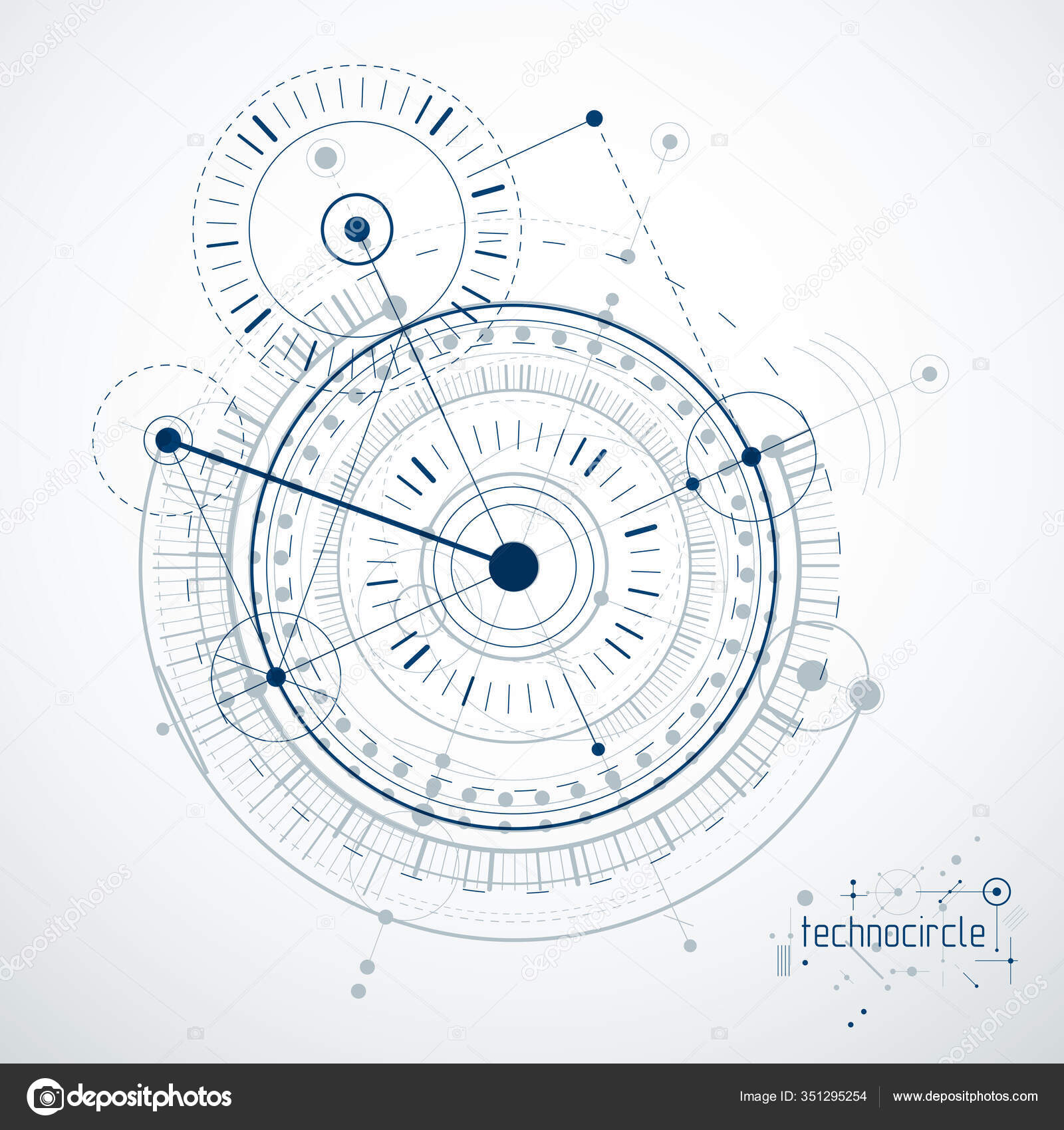 Engineering Technology Vector Wallpaper Made Circles Lines Technical ...
