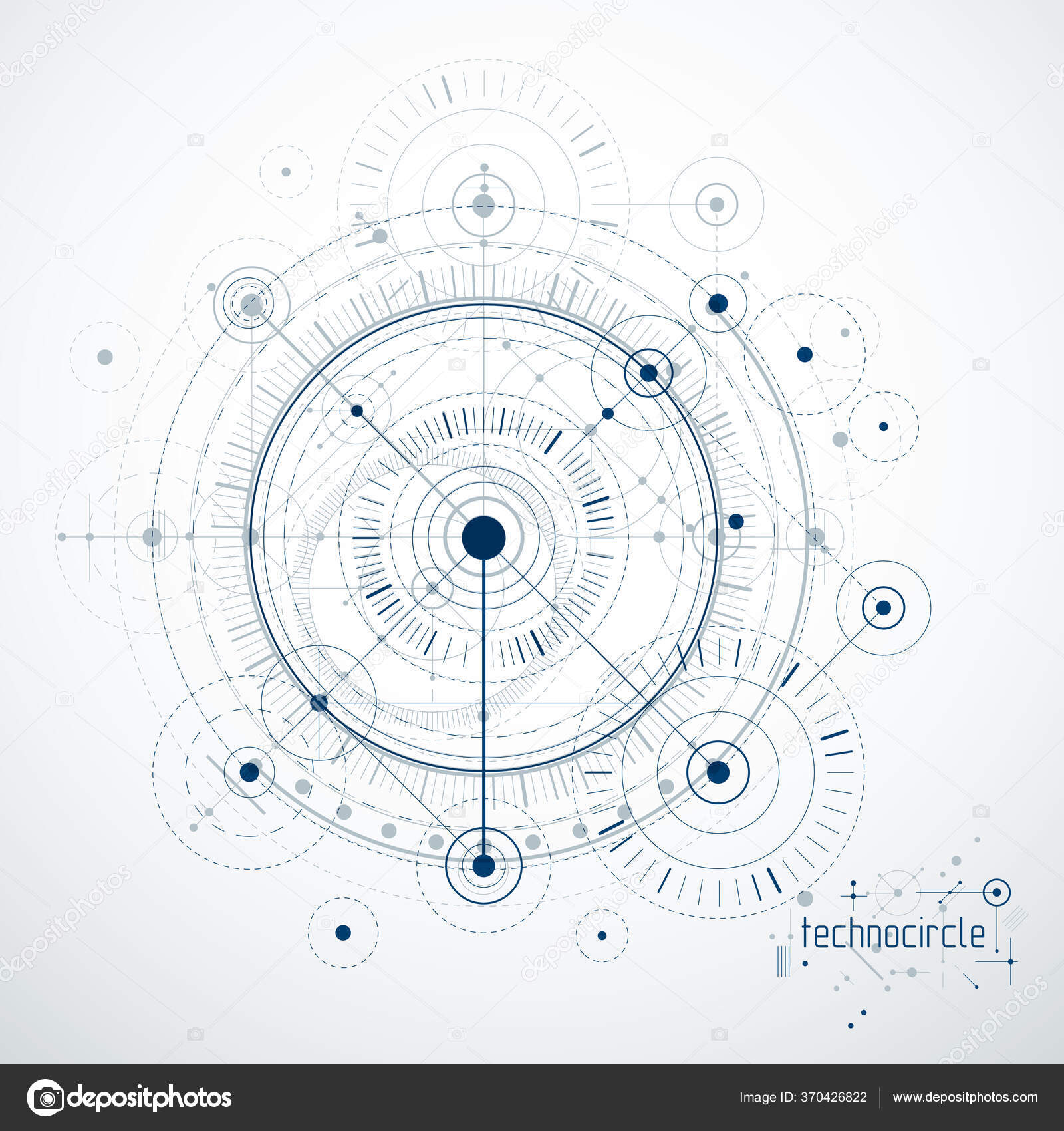 Futuristic Abstract Vector Technology Background Mechanical Engineering ...