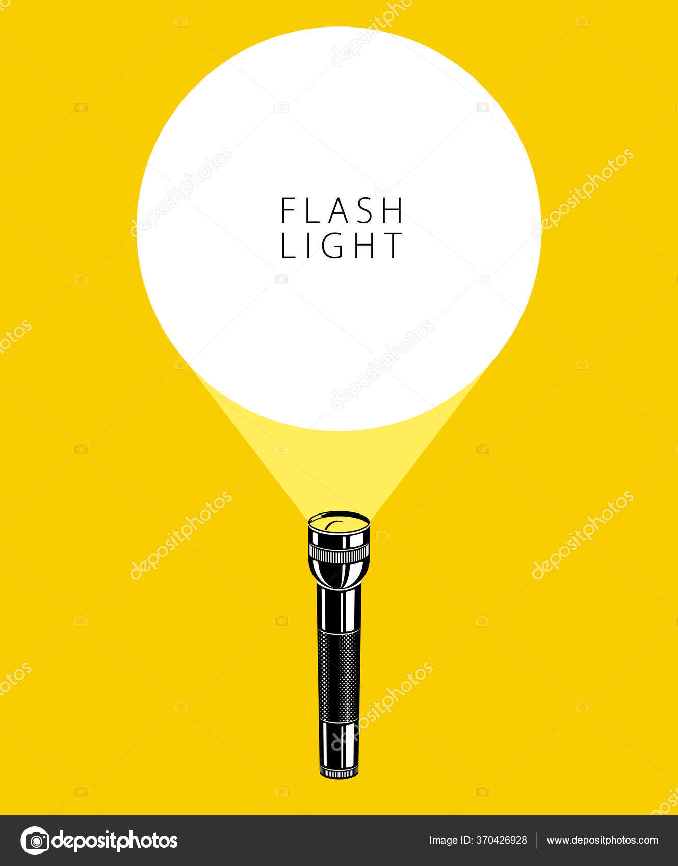 Flashlight Illumination Vector Advertising Poster Illustration Copy ...
