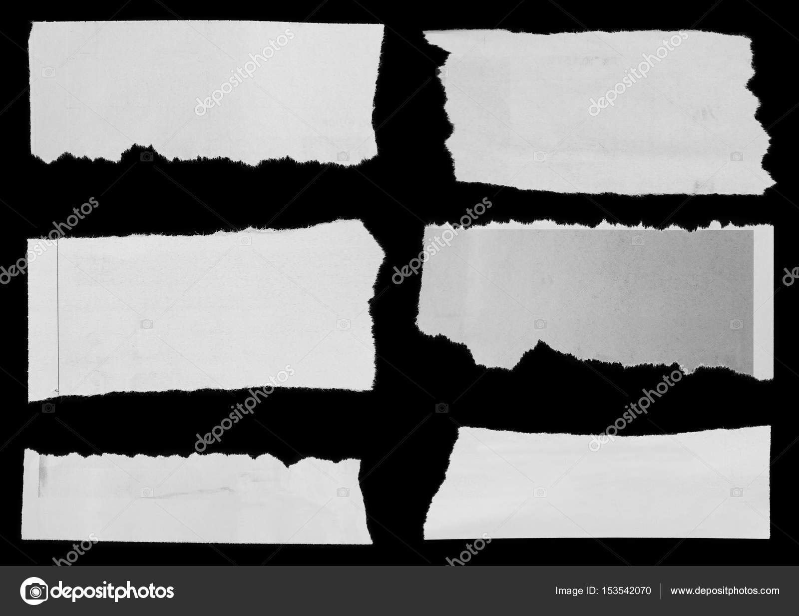 Six torn papers — Stock Photo © stillfx #153542070