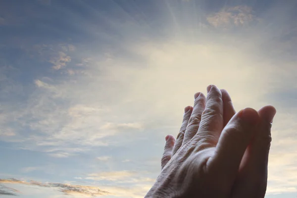 Prayer hands in sky — Stock Photo © stillfx #156550348