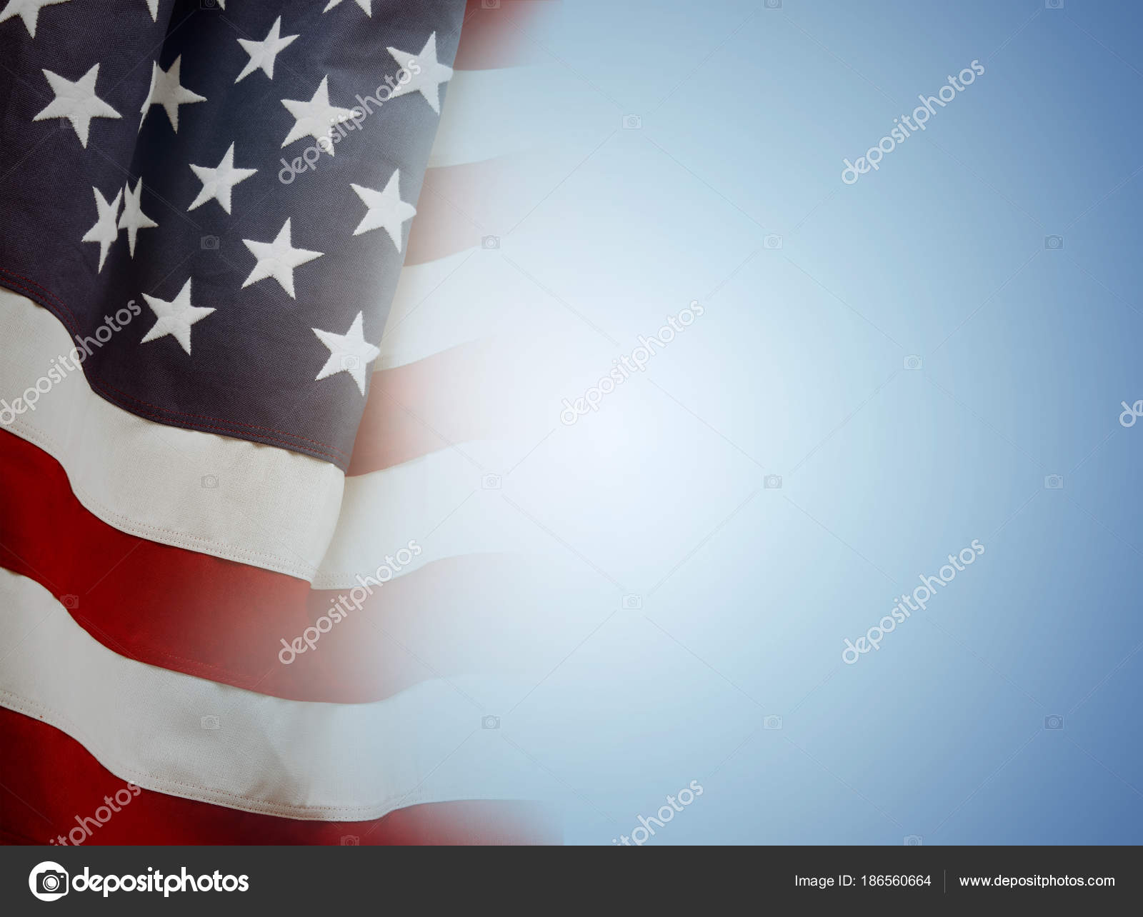 American flag on blue Stock Photo by ©stillfx 186560664