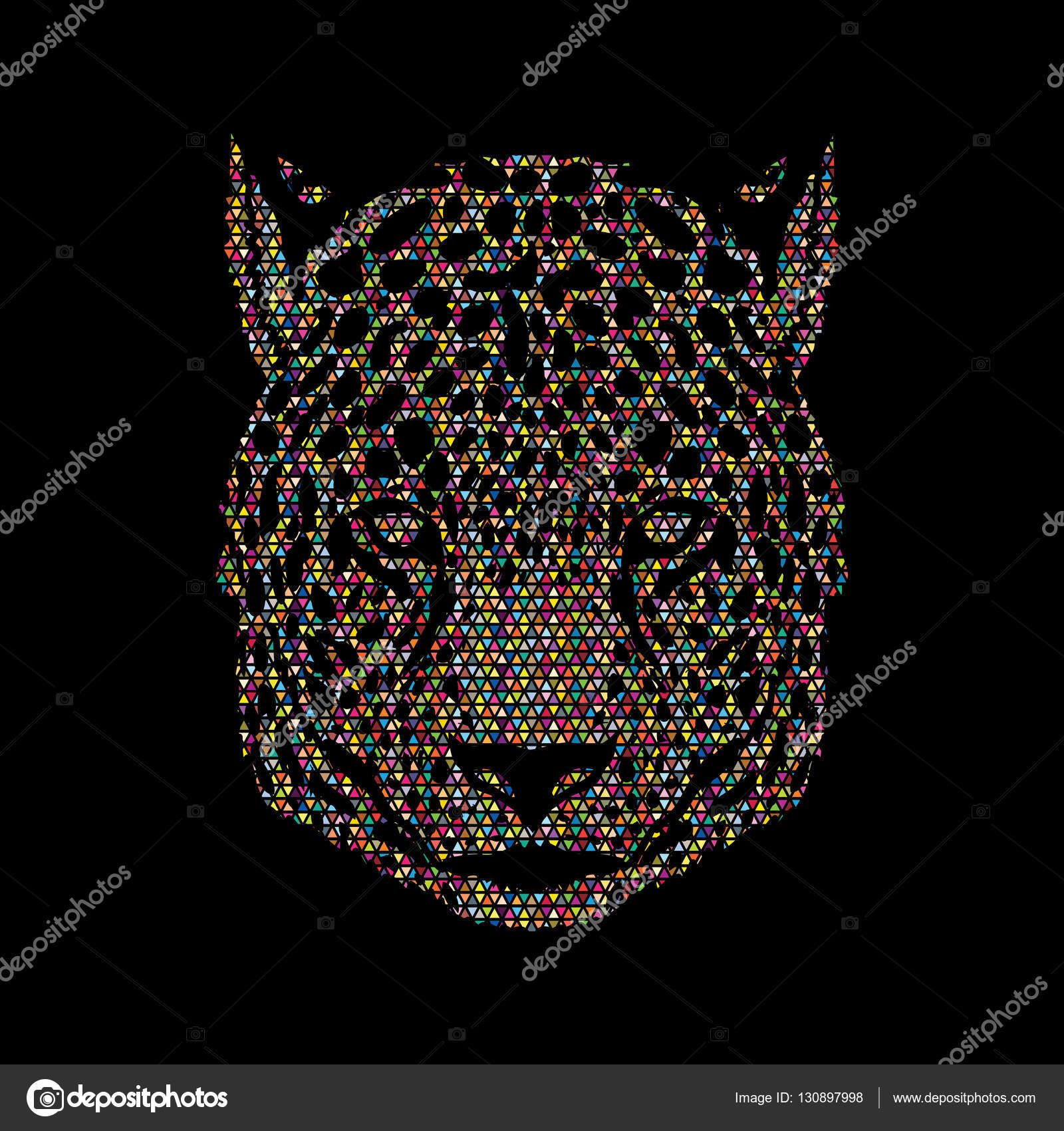Cheetah head front view Stock Vector by ©sila5775 130897998