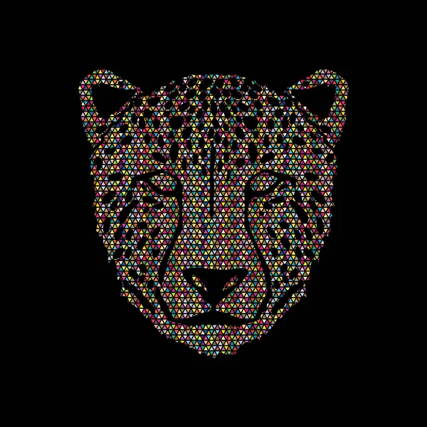 Cheetah head front view Stock Vector Image by ©sila5775 #130898094