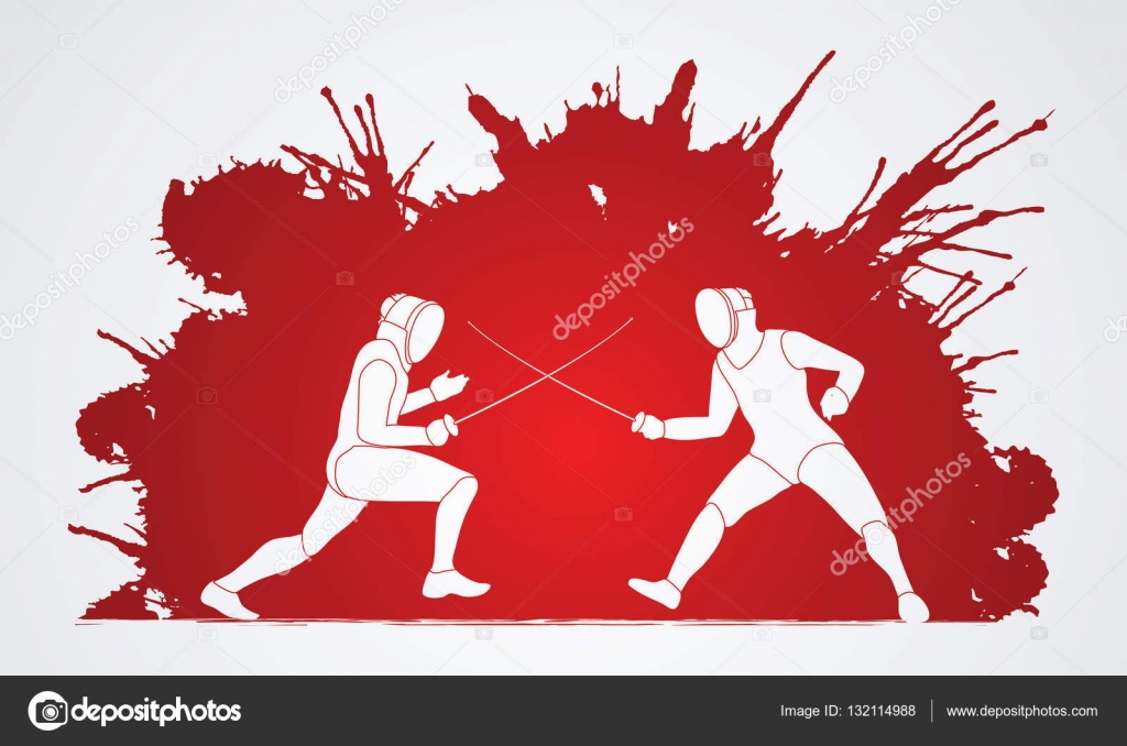 Fencing fighter graphic Stock Vector by ©sila5775 132114988