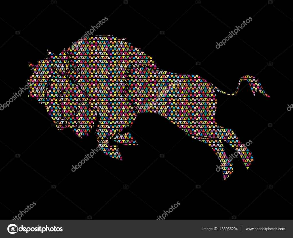 Buffalo Jumping graphic Stock Vector Image by ©sila5775 #133035204