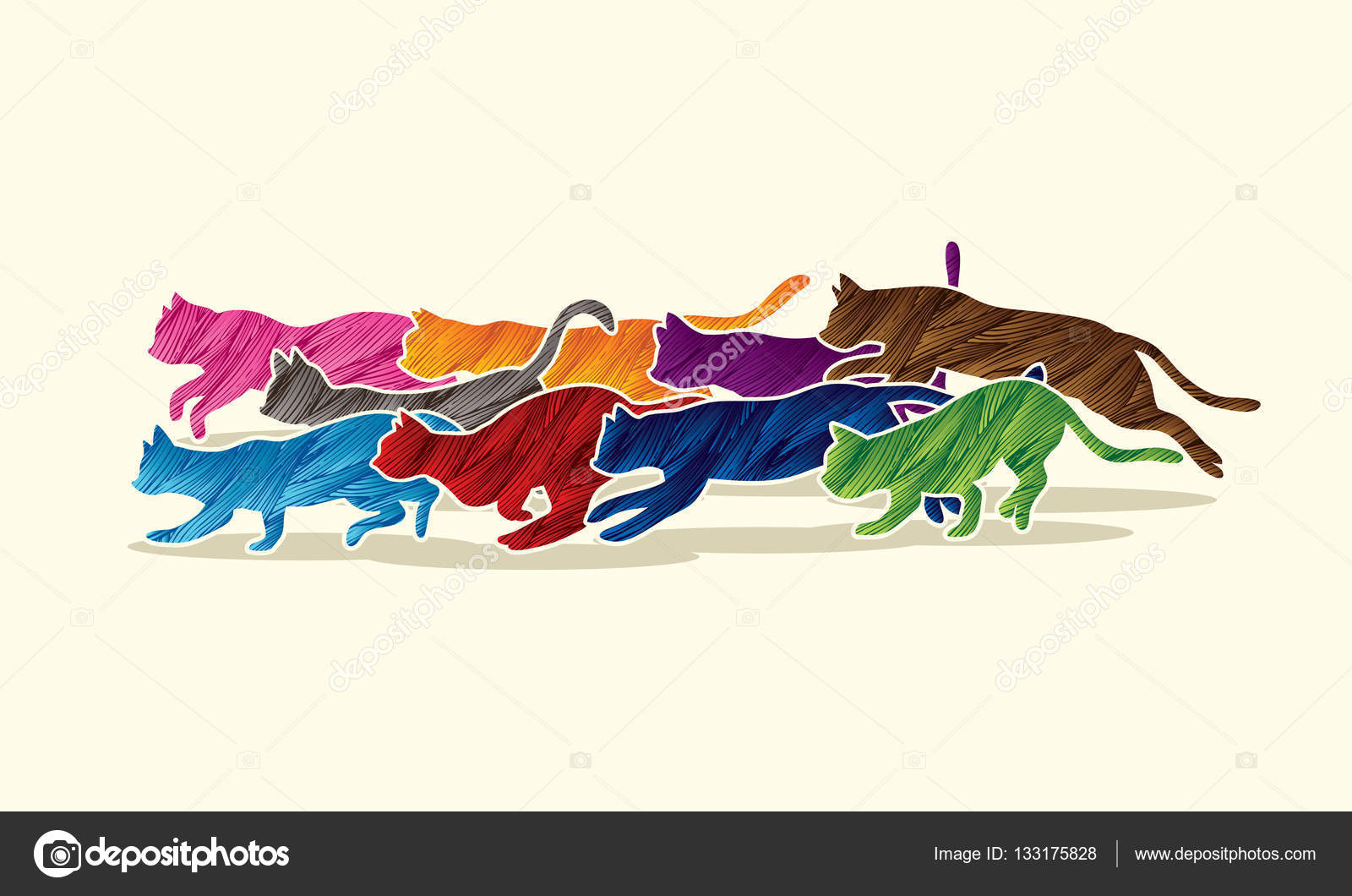 Cats nine lives Stock Vector by ©sila5775 133175828