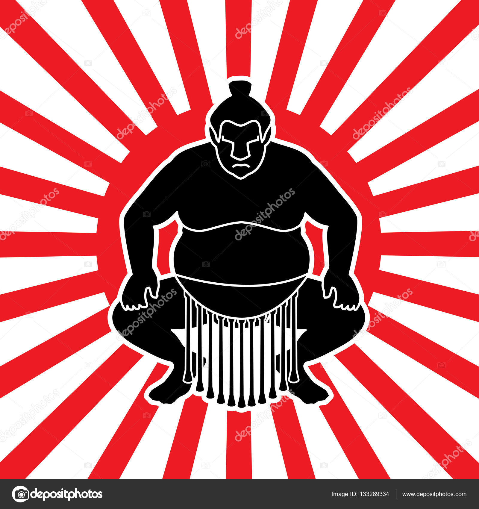 Sumo pose ready to fight — Stock Vector © sila5775 #133289334