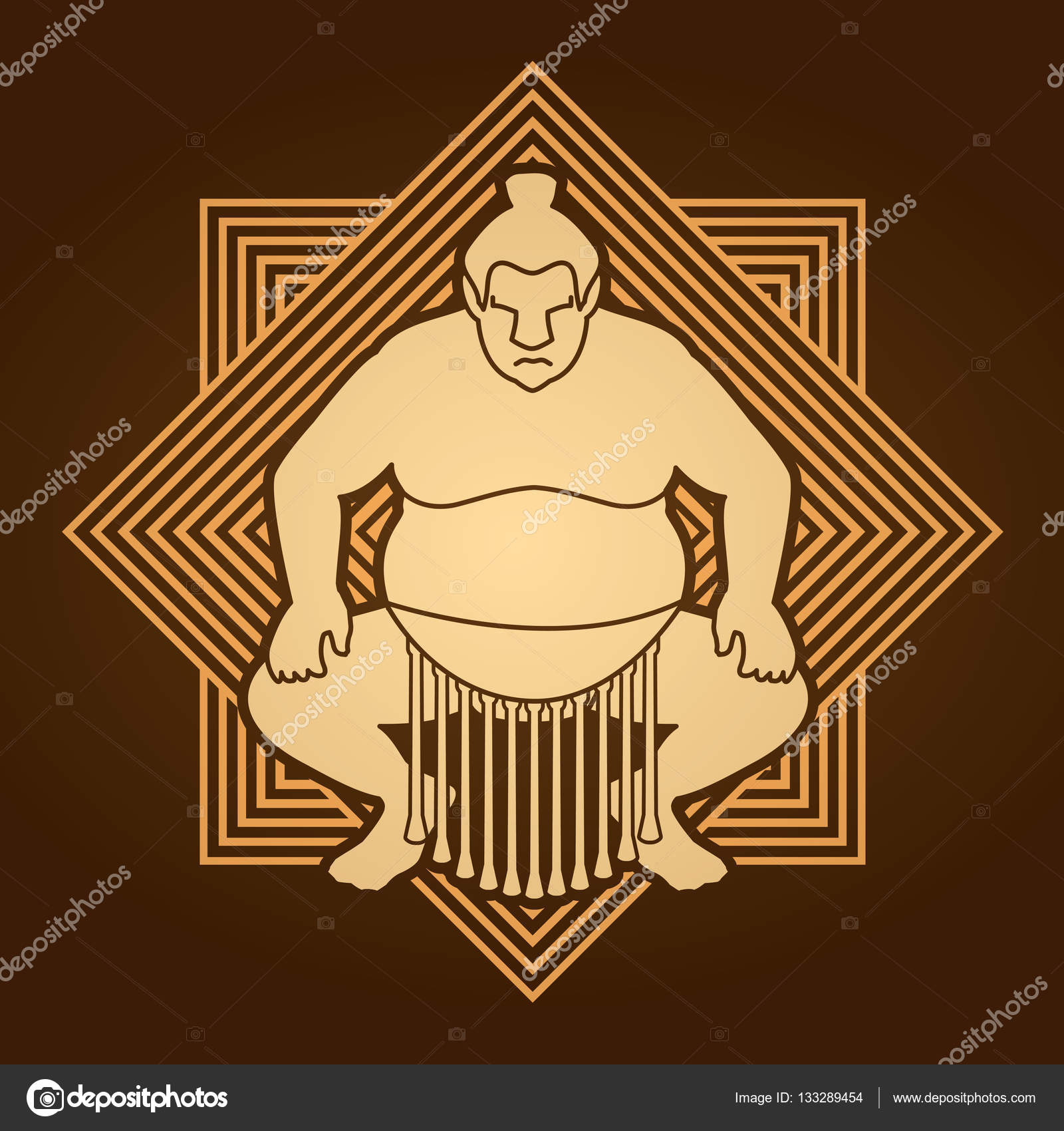 Sumo pose ready to fight Stock Vector Image by ©sila5775 #133289454
