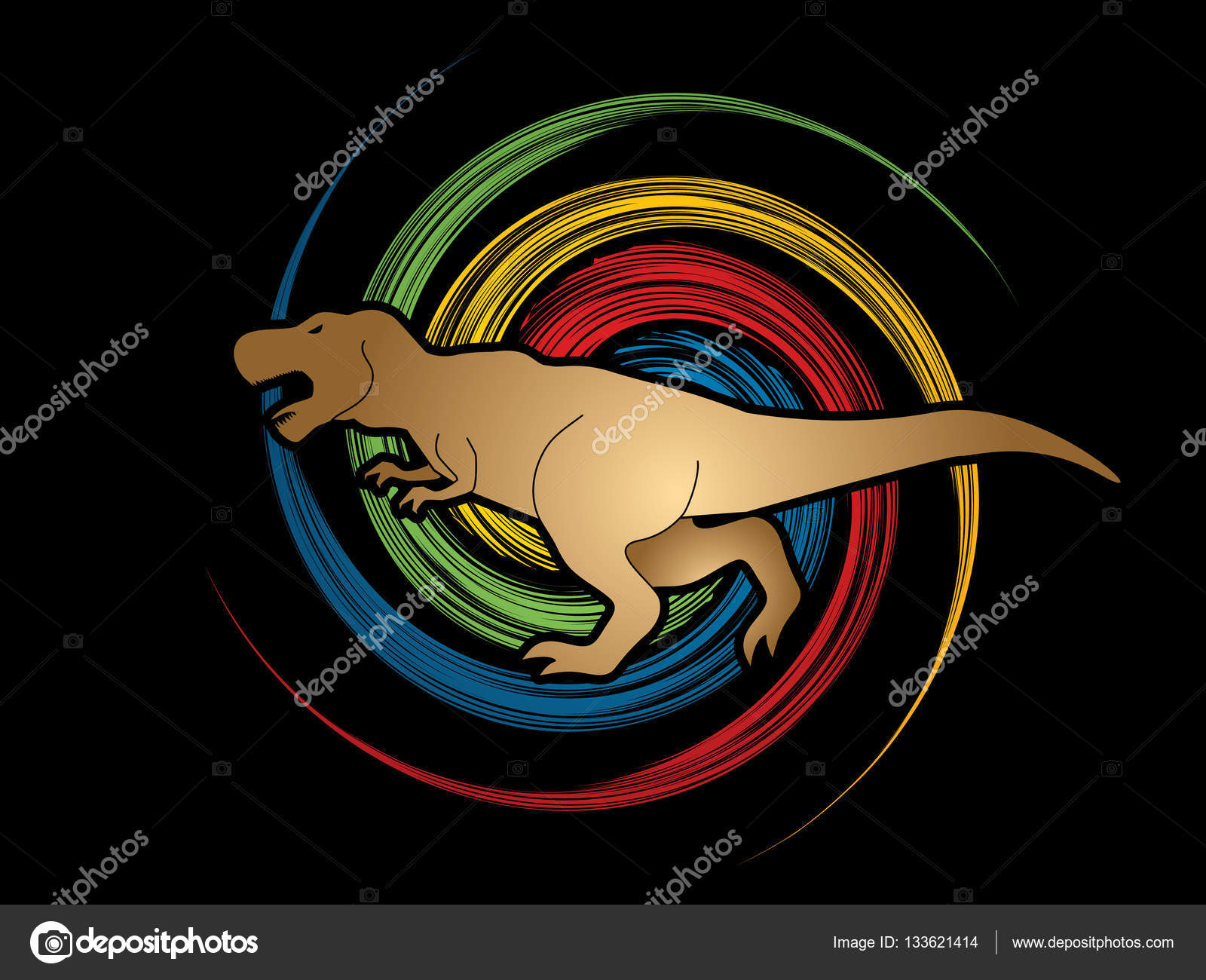 T rex dinosaur vector — Stock Vector © sila5775 #133621414