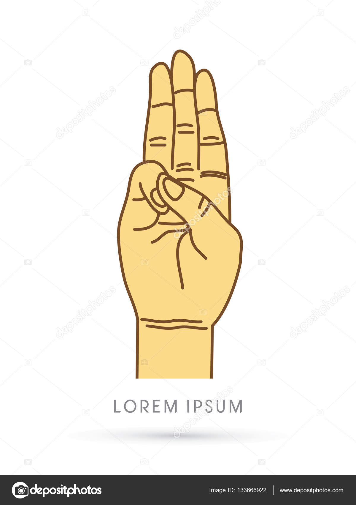 Symbole De La Main Du Scout