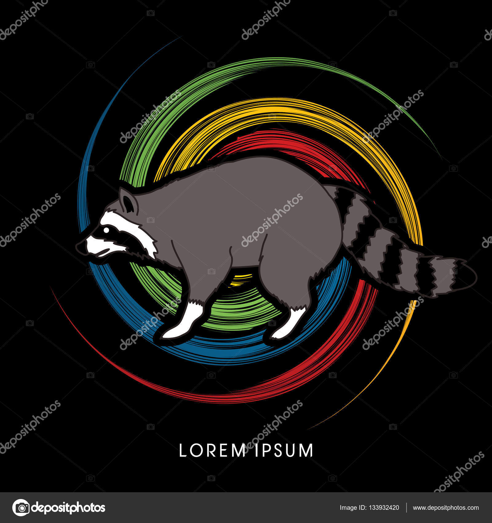 Raccoon side view graphic vector. Stock Vector Image by ©sila5775 ...