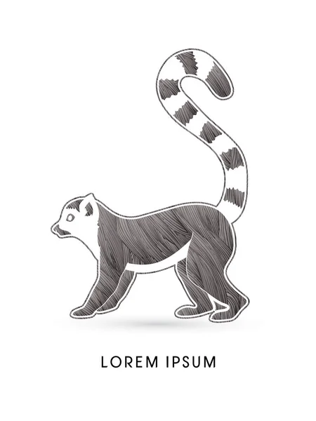 Lemur side view graphic vector. Stock Vector Image by ©sila5775 #133932840