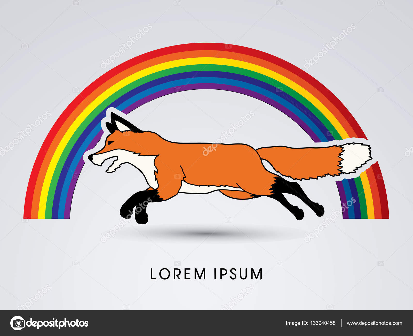 Fox Running vector. Stock Vector Image by ©sila5775 #133940458