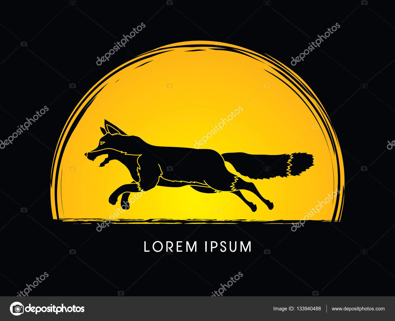 Fox Running vector. Stock Vector Image by ©sila5775 #133940488