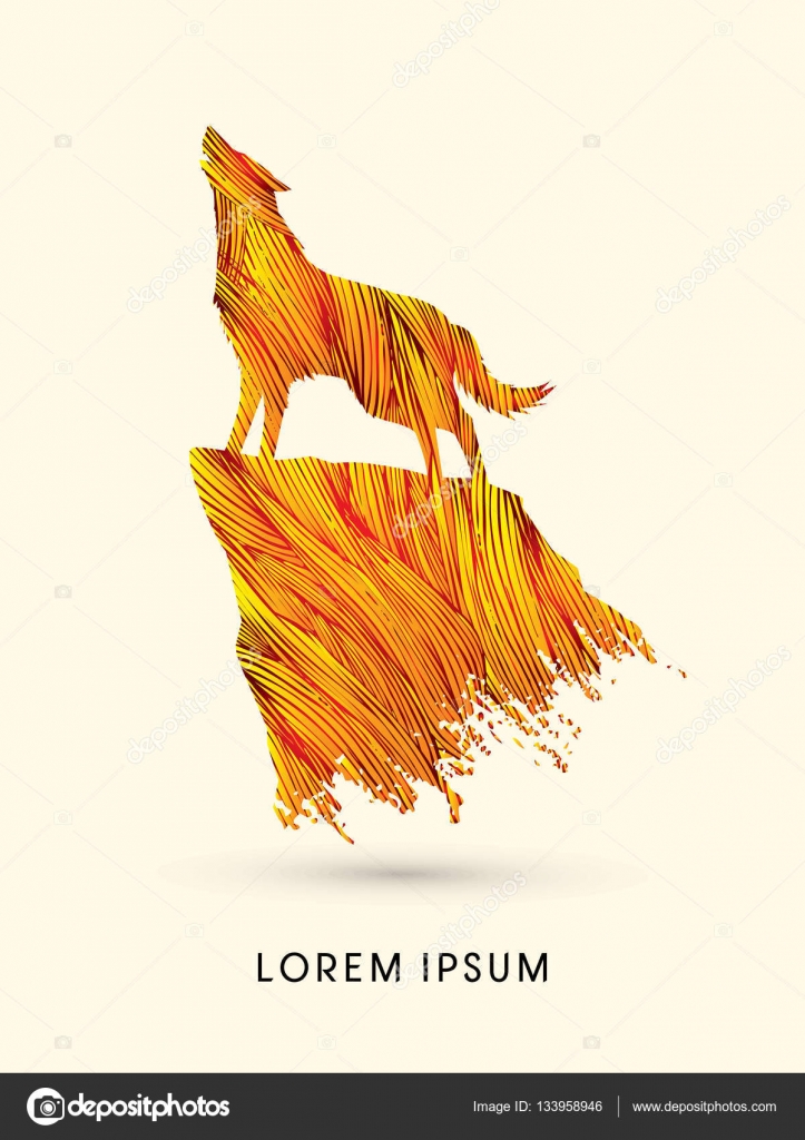 Wolf howling graphic Stock Vector by ©sila5775 133958946