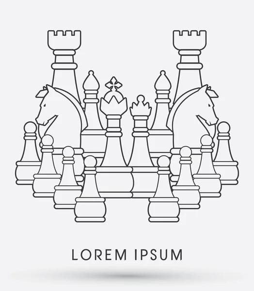 Chess graphic design — Stock Vector © sila5775 #135012134