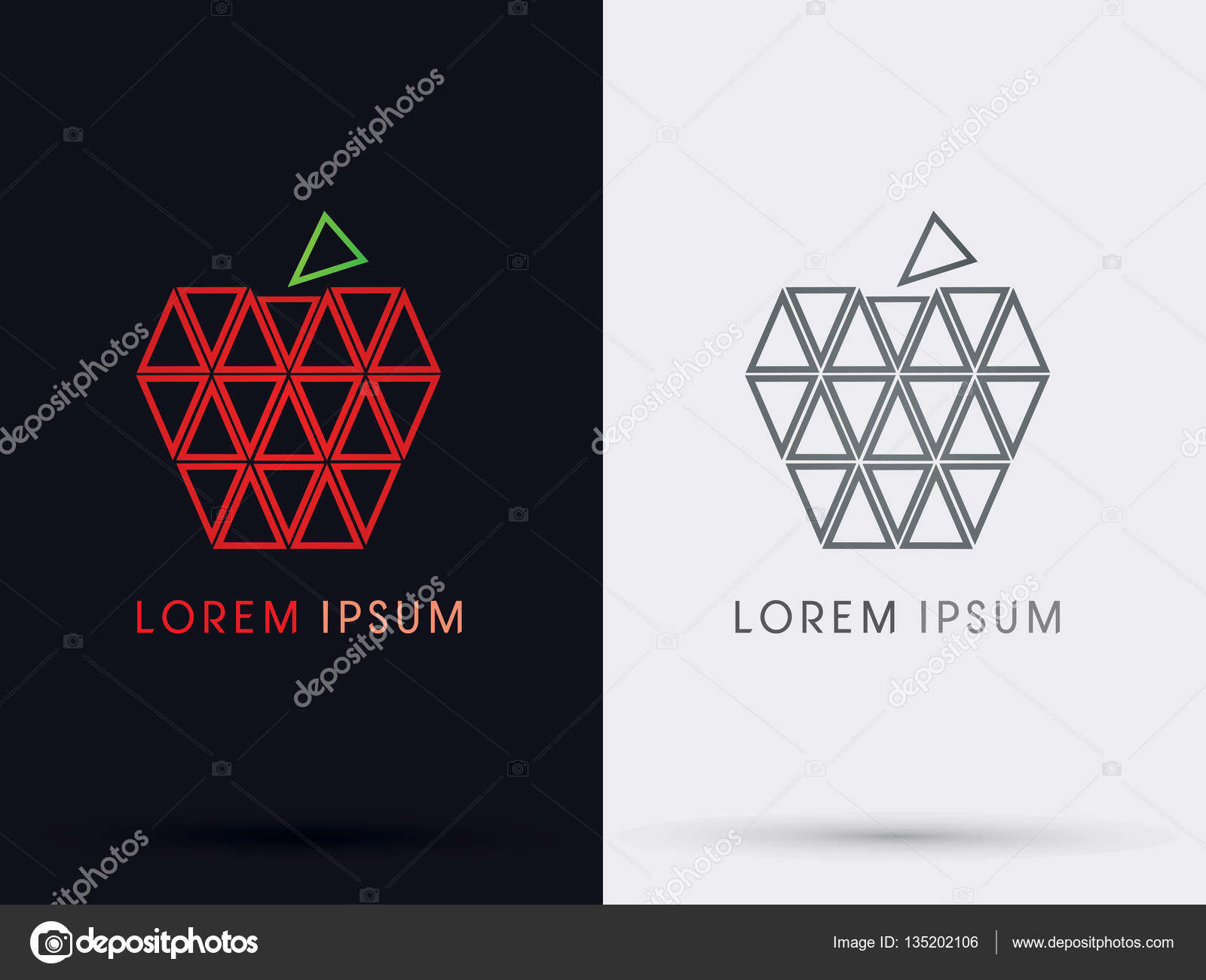 Apple triangle abstract logo Stock Vector Image by ©sila5775 #135202106