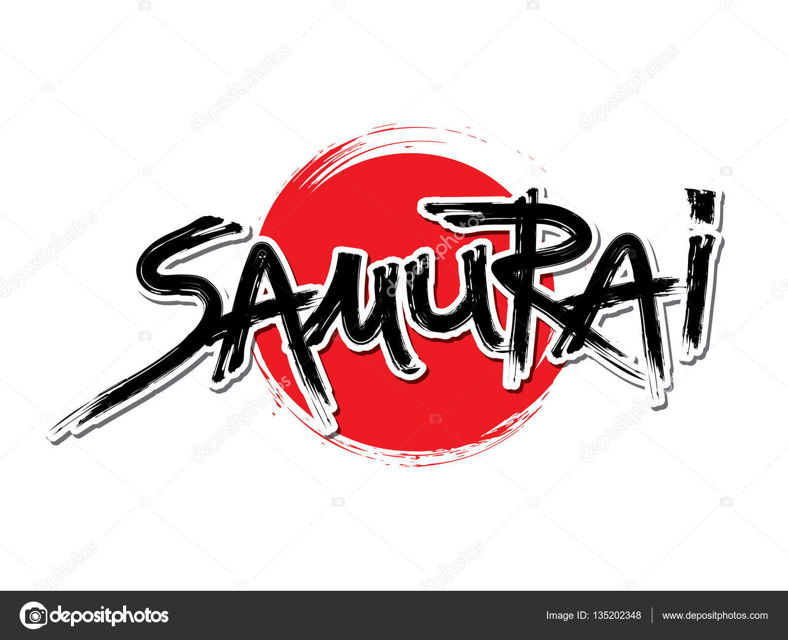 Samurai text graphic Stock Vector Image by ©sila5775 #135202348