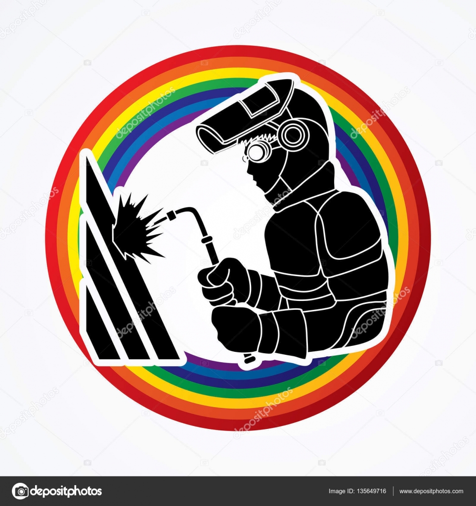 Welder working graphic vector Stock Vector Image by ©sila5775 #135649716