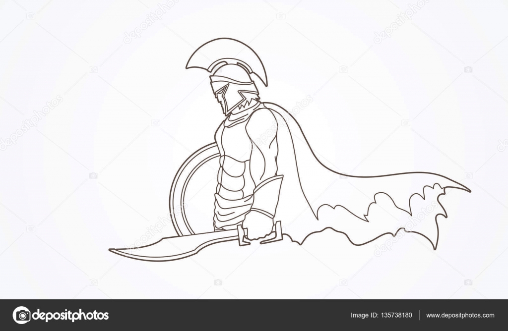 Dibujo Espartano Facil