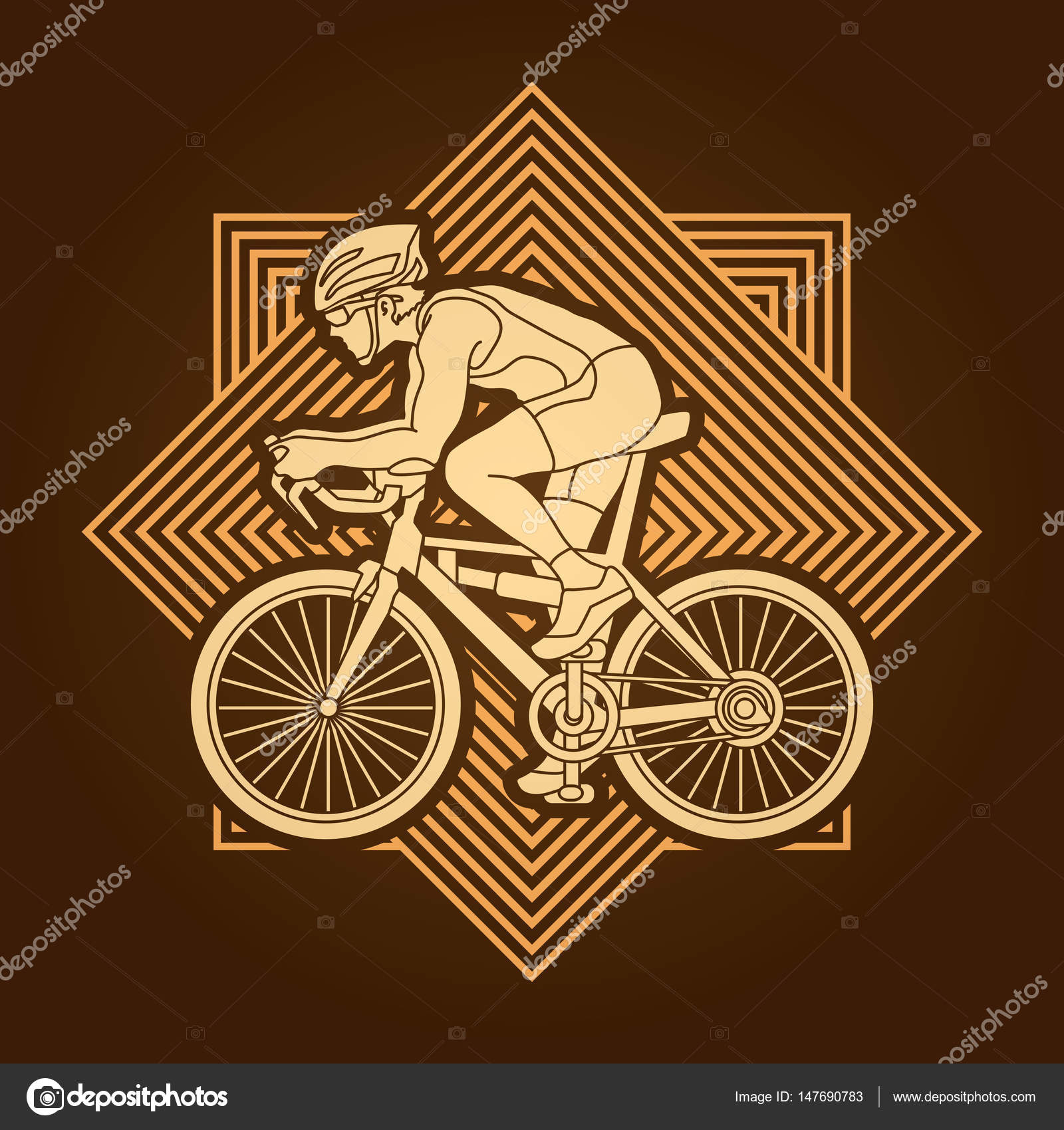 Bicycle racing graphic vector Stock Vector by ©sila5775 #147690783