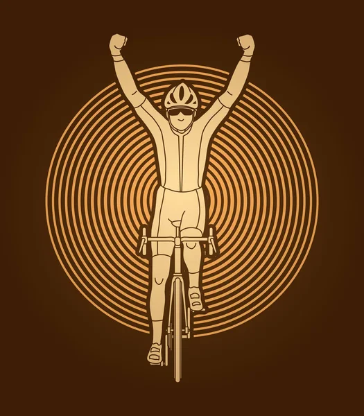 The winner Bicycle riding front view Stock Vector Image by ©sila5775 ...