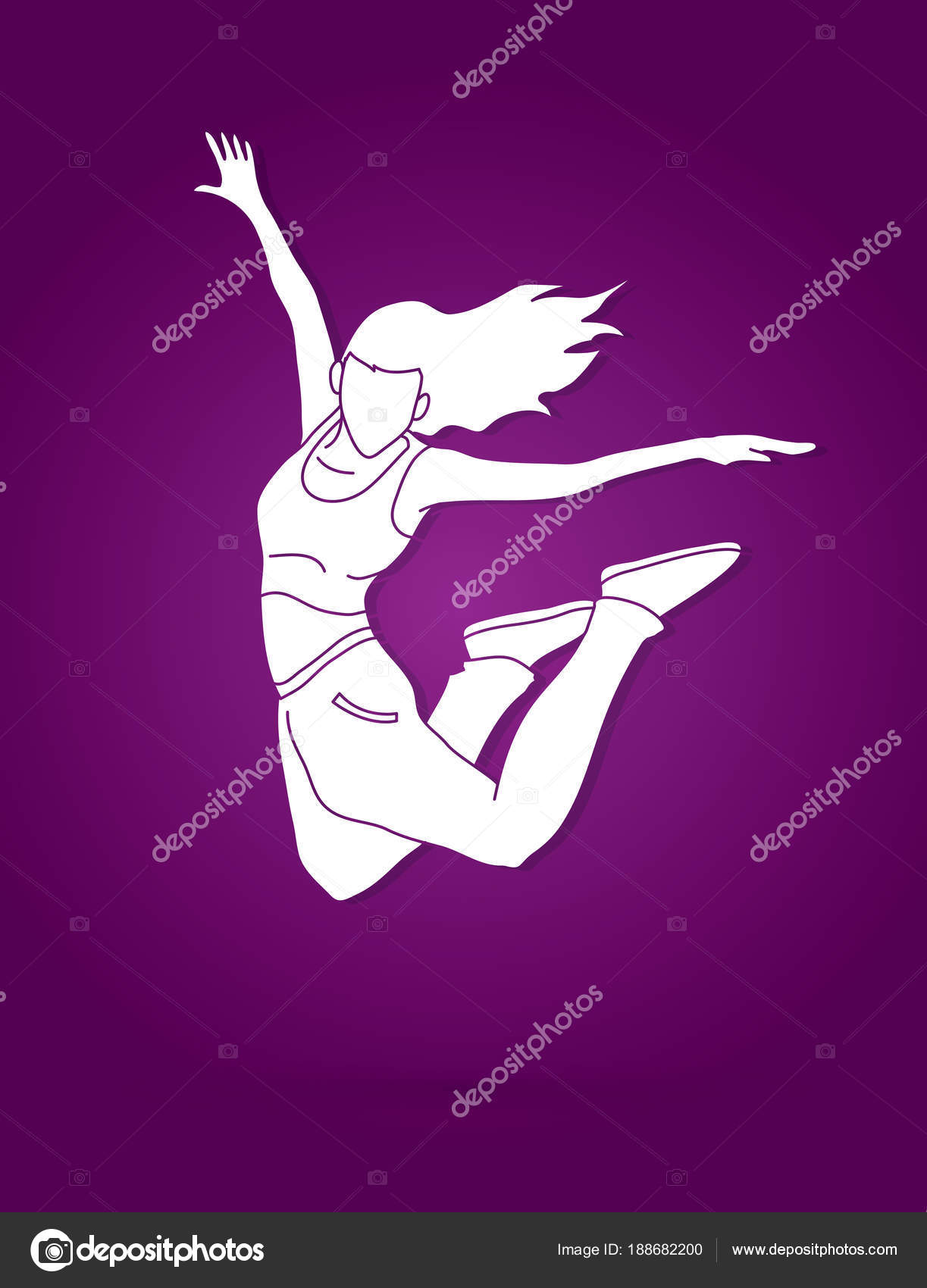 Dancing Action Dancer Training Graphic Vector Stock Vector Image by ...