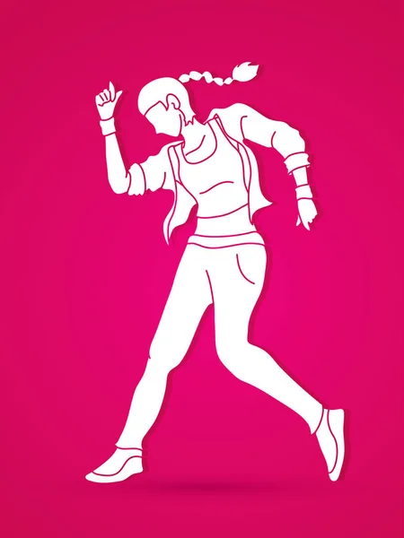 Dancing Action Dancer Training Graphic Vector Stock Vector Image by ...