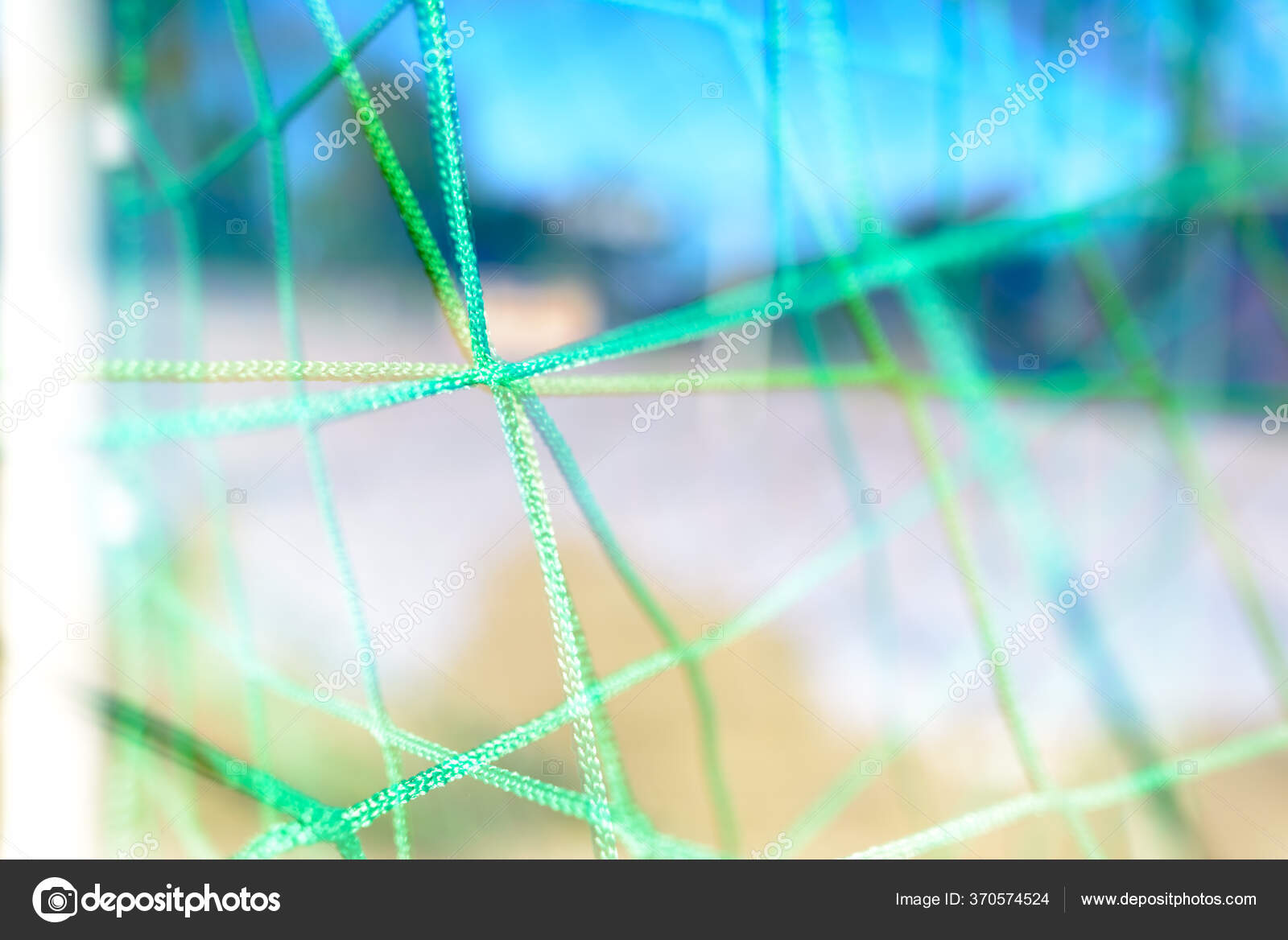 Portrait Goal Net Merging Together Forming Cross Patterns Double ...