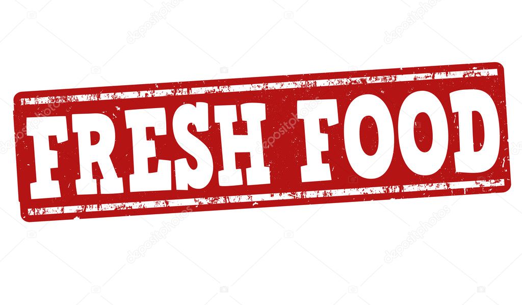 Fresh food sign or stamp Stock Vector by ©roxanabalint 125146344